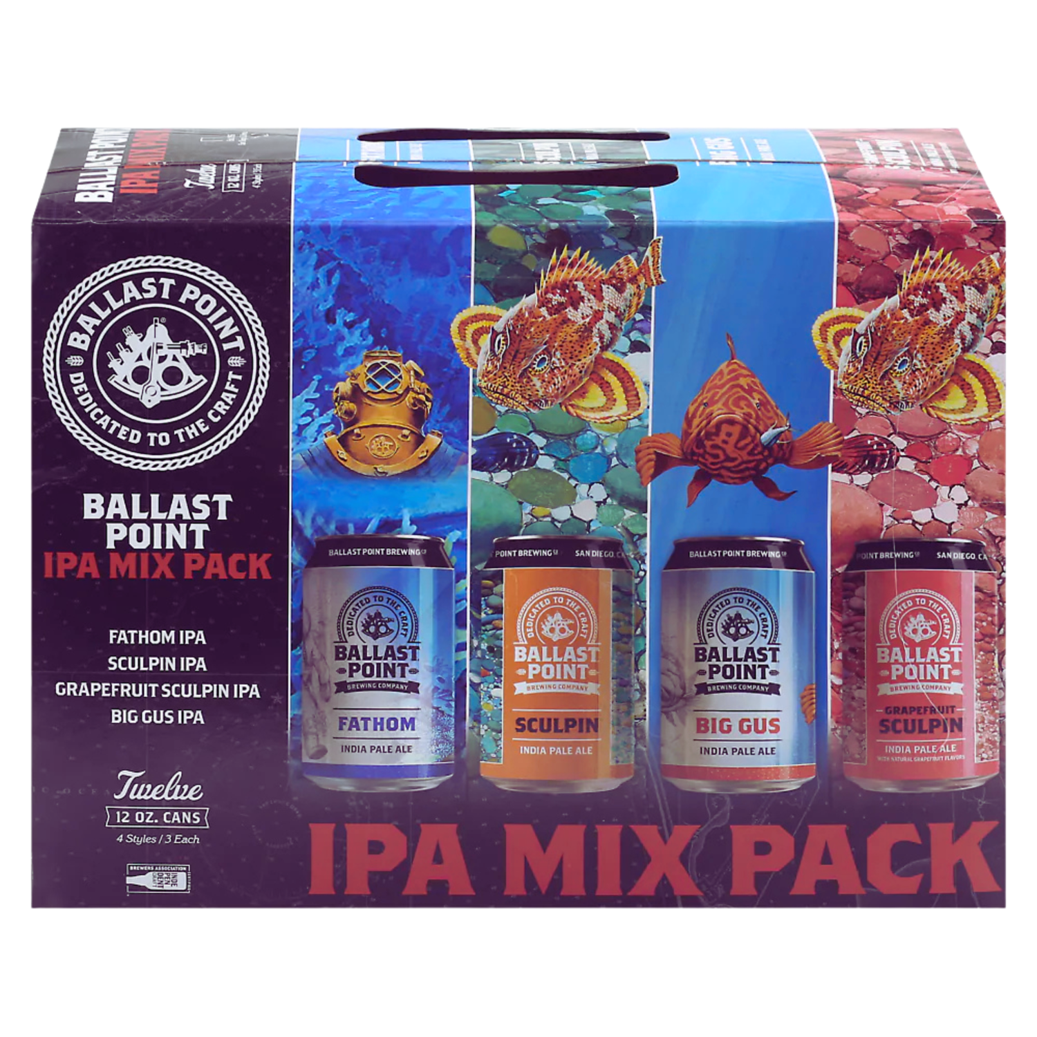 Ballast Point IPA Variety 12 Pack | 12oz Cans – Park Plaza Liquor and Deli