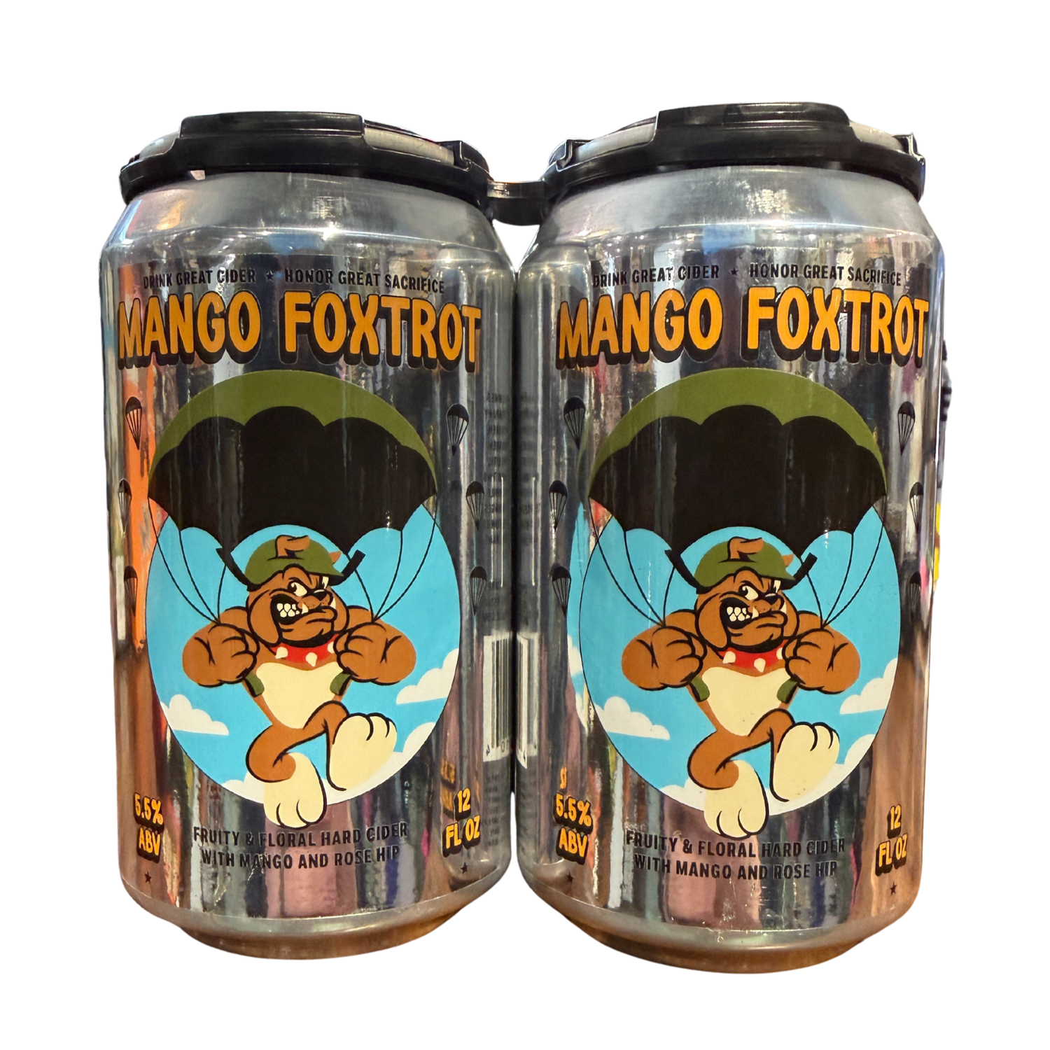 Cider Corp Mango Foxtrot 4 Pack | 12oz Cans – Park Plaza Liquor and Deli